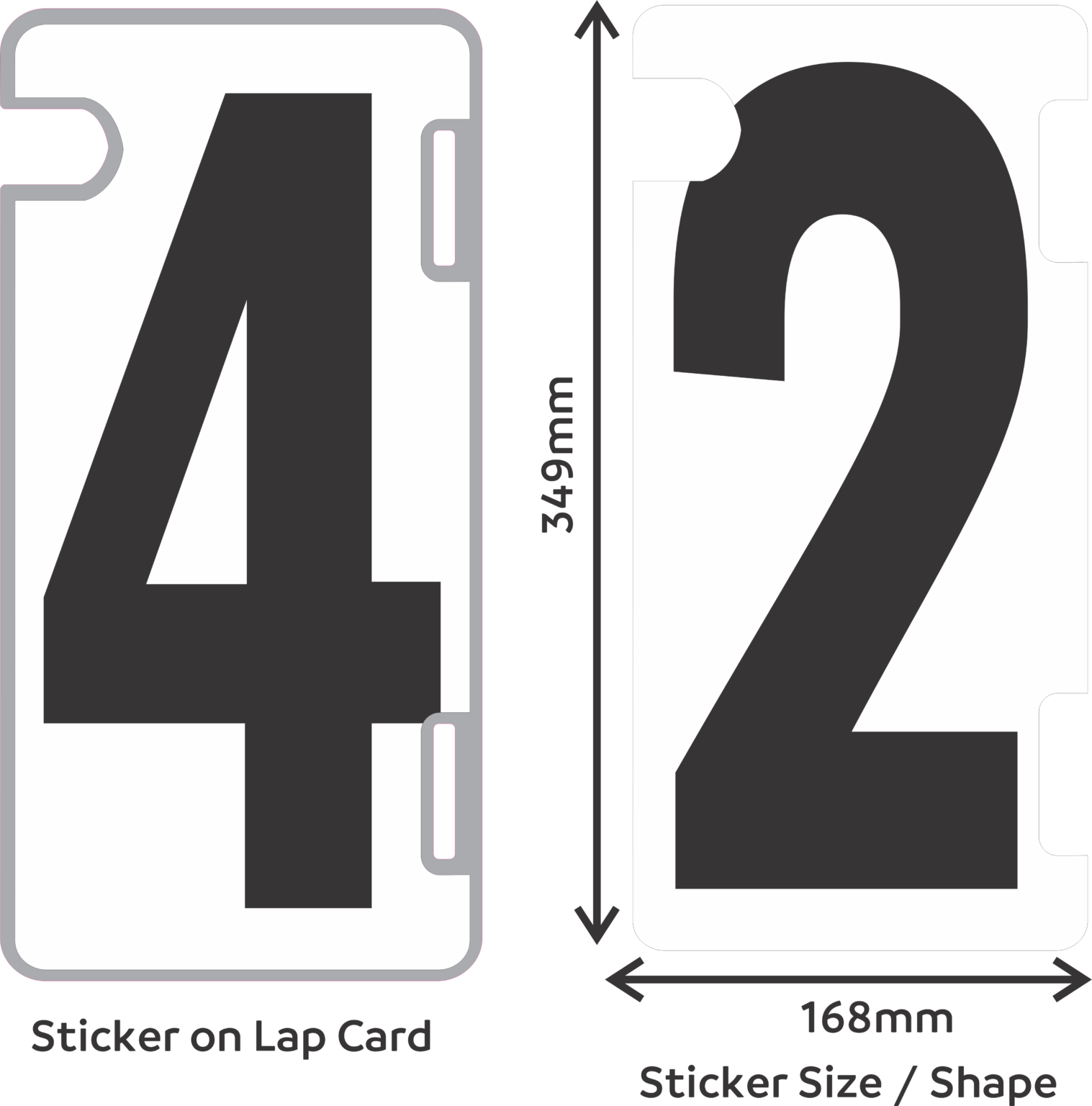 Swimming Long-Distance - Lap Card Overlay Stickers - Even Numbers ...